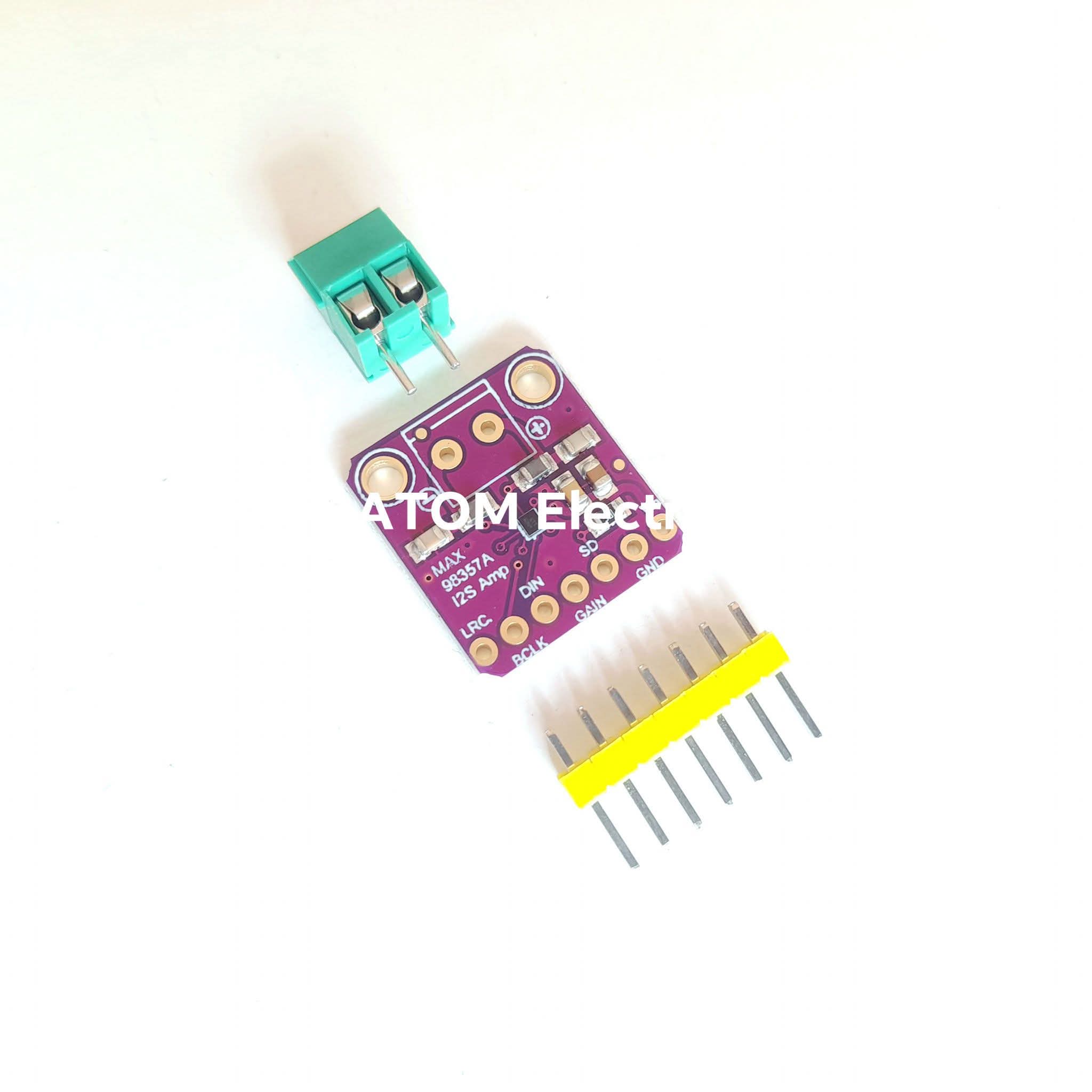 MAX98357 I2S 3W Class D Amplifier – ATOM Electronics
